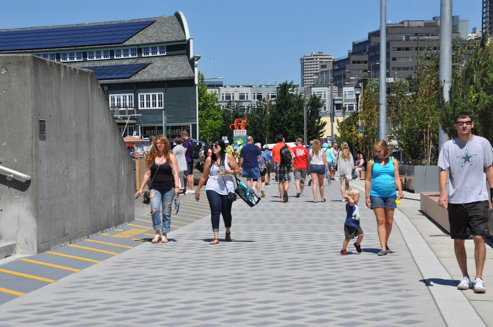 Waterfront reopens today as Seawall construction takes a Summer break ...