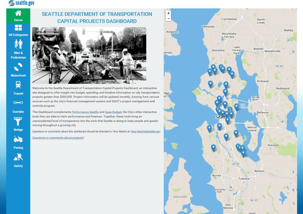 SDOT Launches Capital Projects Dashboard - SDOT Blog