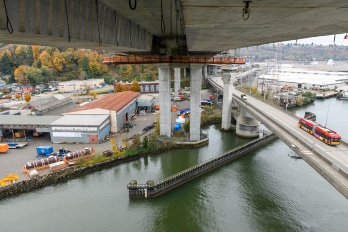 West Seattle High-Rise Bridge work platforms come down next week ...