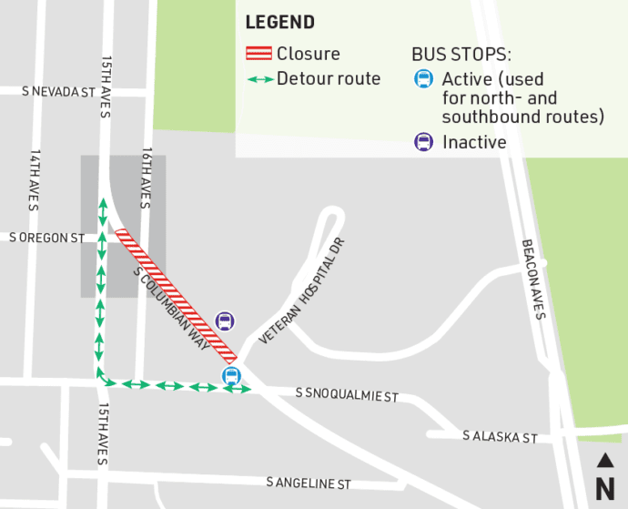 Travel Advisory | Weekend closure of S Columbian Way between S ...