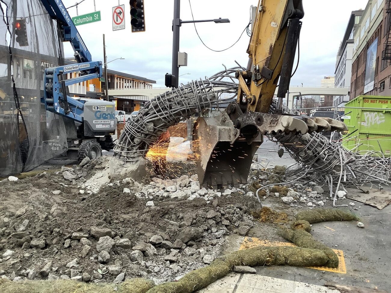 Waterfront Seattle | Marion Street Pedestrian Bridge construction is ...