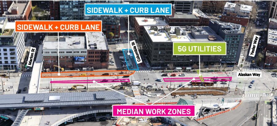 Waterfront Seattle | Lane closures on Alaskan Way (between Yesler Way ...