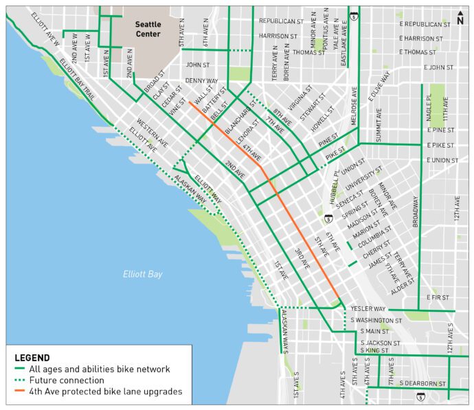 Ready to Roll: 4th Ave Protected Bike Lane Upgrades in Downtown Seattle ...